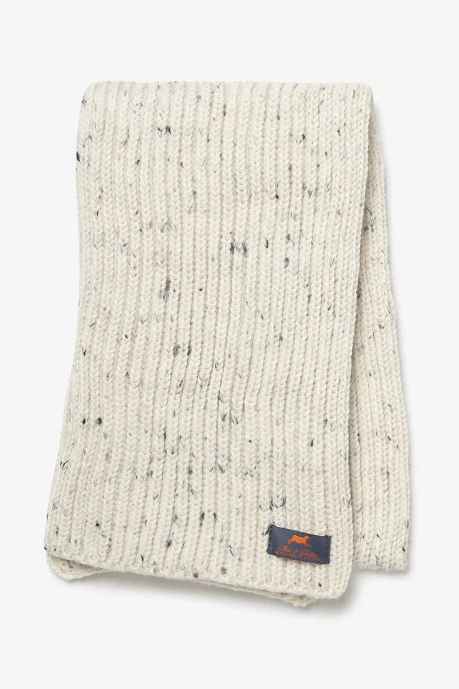 *MILO & DEXTER Hand Knit Wool Scarf natural peppered – GANK